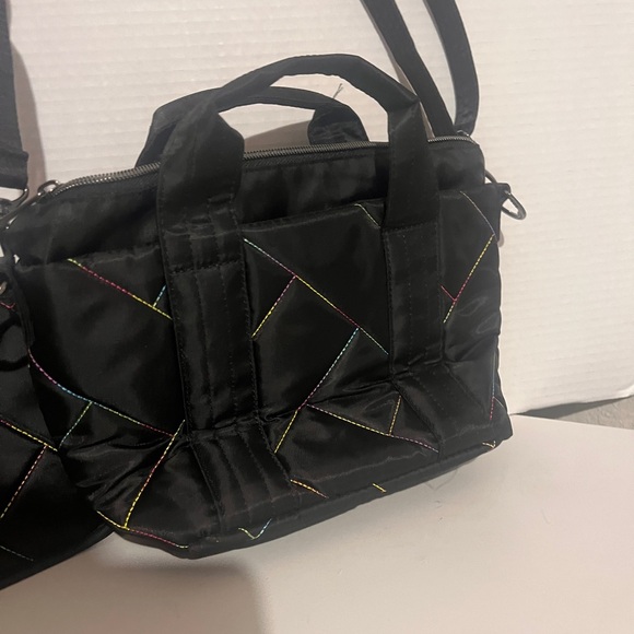lug | Bags | Lug Travel Bag Set Black And Neon Stitched Aviator Tote ...